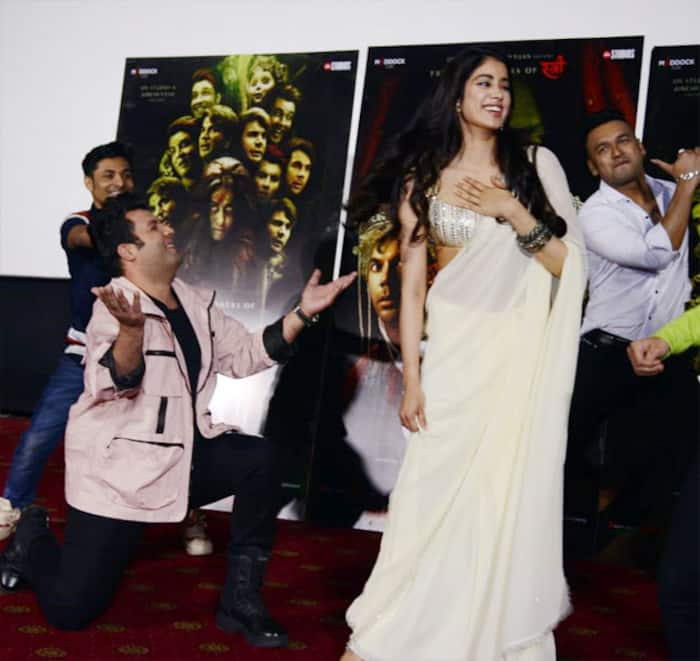 Janhvi Kapoor and Varun Sharma promote Roohi in Delhi See pics