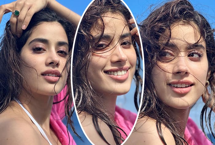 Janhvi Kapoor Looks Like a Fresh Breath of Air in Pink Beachwear And ...