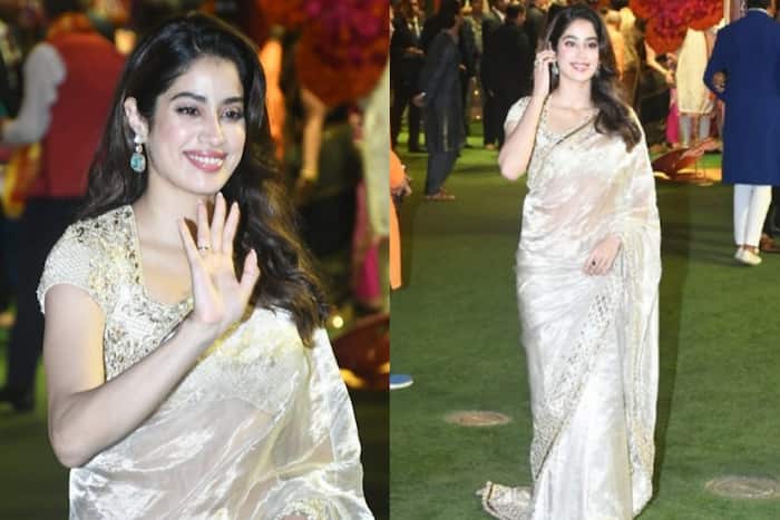 Janhvi Kapoor stuns in a beautifl organza saree for festival