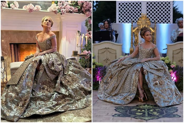 Jennifer Lopez Dazzles in Bridgerton Inspired Manish Malhotra Gown That ...