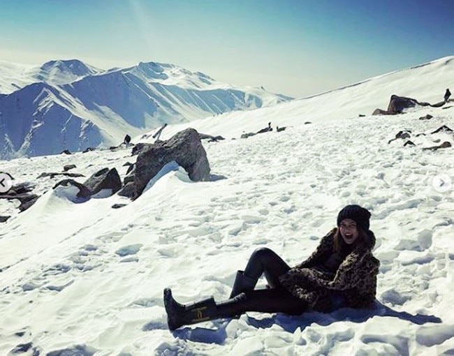 Jennifer Starts Her New Year on Snow Clad Mountains