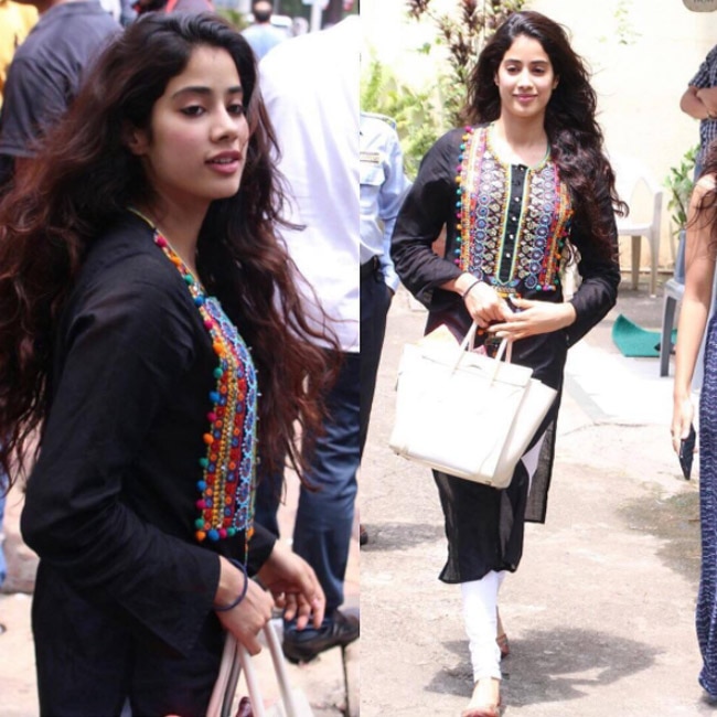 Jhanvi Kapoor outside her dance classes