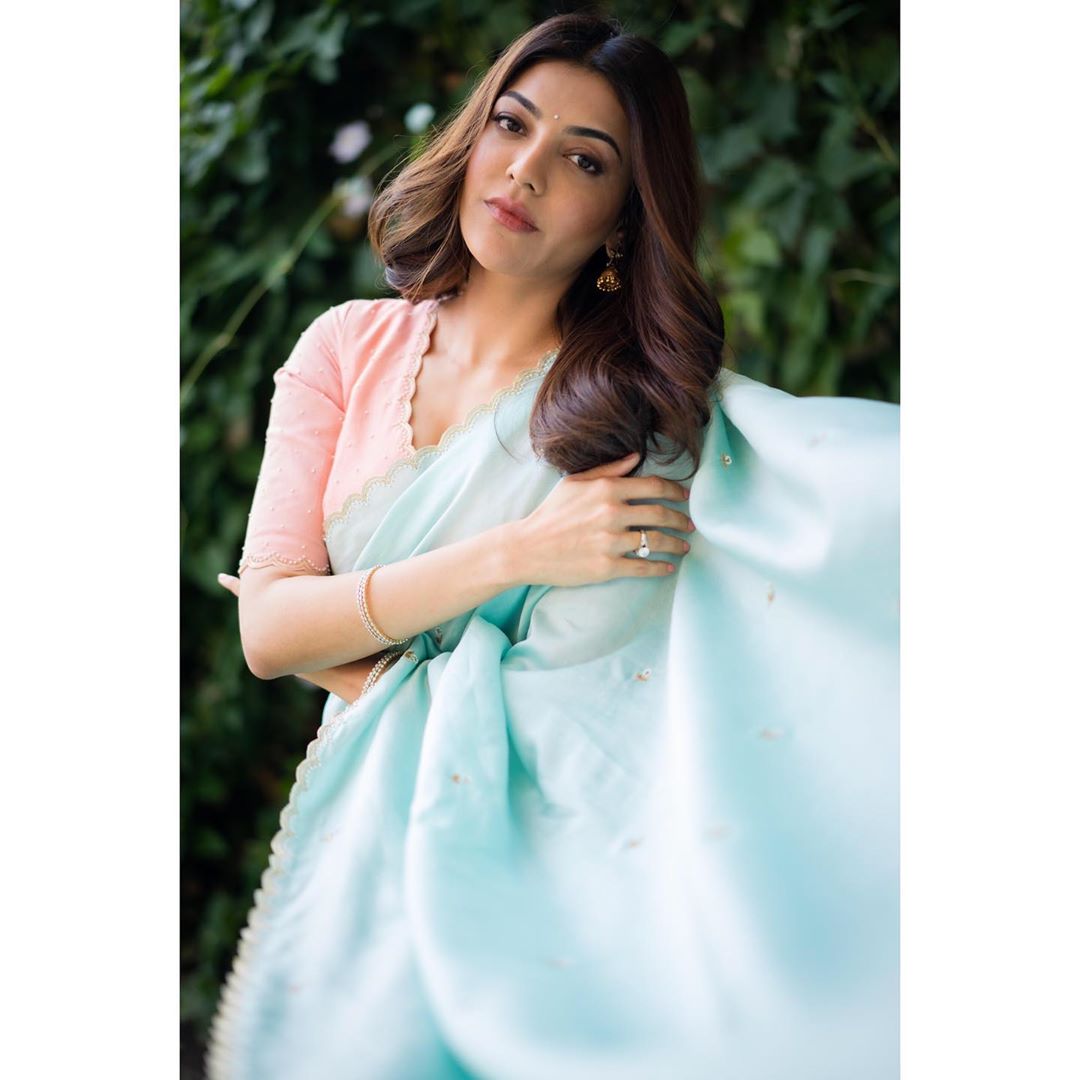 Kajal Aggarwal Flaunts Her Saree Look