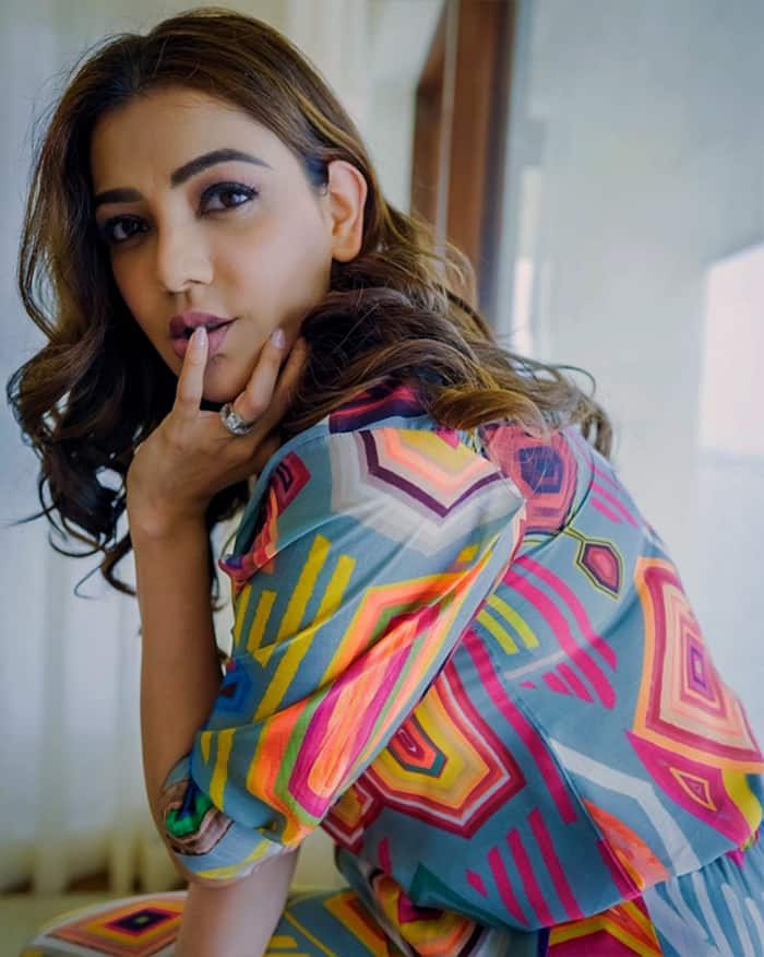 Kajal Aggarwal Looks Vibrant in Multicoloured Co-Ord Set - See Sizzling ...