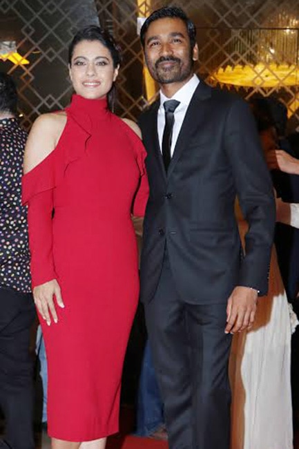 Kajol and Dhanush during music and trailer launch of VIP 2