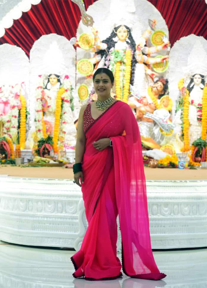 Kajol Shows How to go Simple Yet Festive in a Basic Pink Saree | Check ...