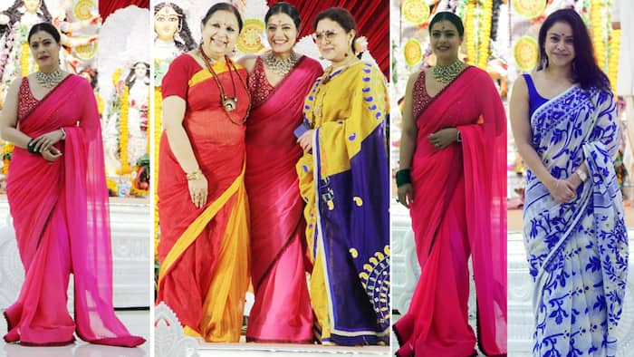 Kajol Shows How to go Simple Yet Festive in a Basic Pink Saree | Check ...
