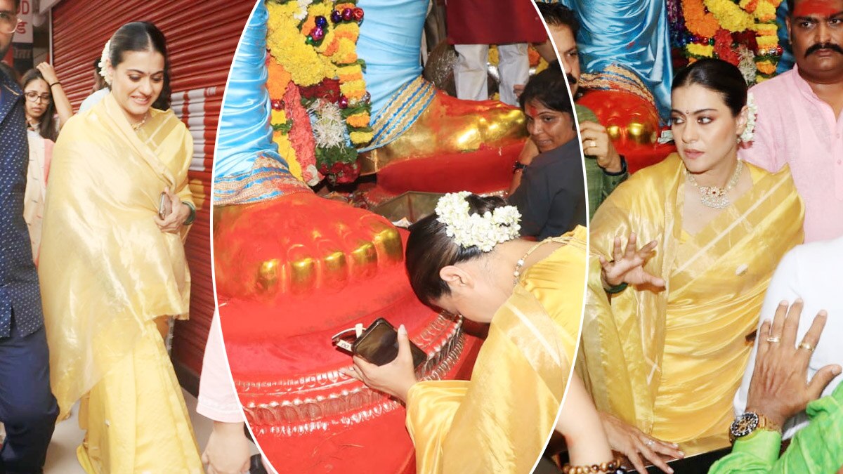 Kajol Looks Brighter Than Sun in Her Gorgeous Yellow Saree, Visits ...