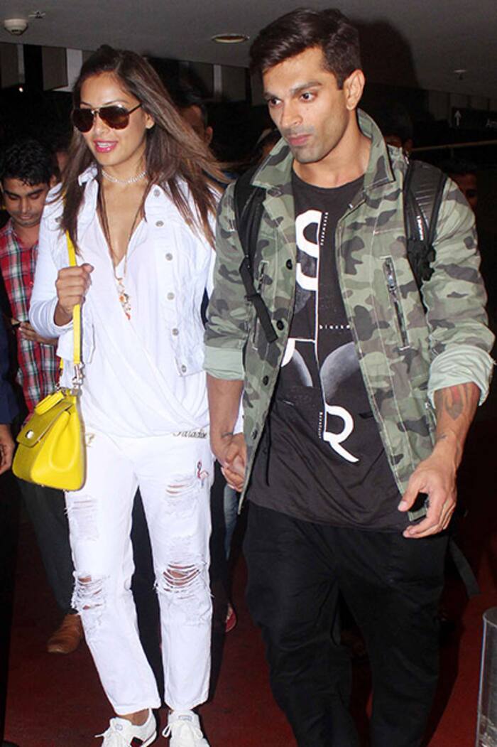 Love-birds Bipasha Basu and Karan Singh Grover return from their ...