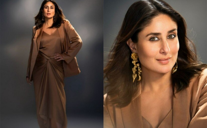 Kareena Kapoor Slays With Sass in Brown Slip Dress-Blazer But Her ...