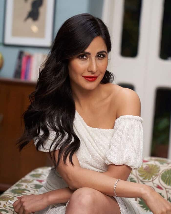 Katrina Kaif Looks Like Modern-Day Angel in White Sequin One-Shoulder ...