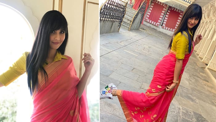 Phone Bhoot Promo: Katrina Kaif Looks Uber Cool in Pink Silk Saree With ...