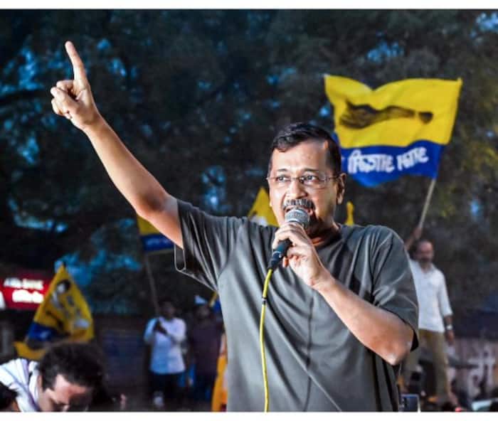 IN PICS: Arvind Kejriwal Walks Out Of Delhi's Tihar Jail, Addresses Supporters