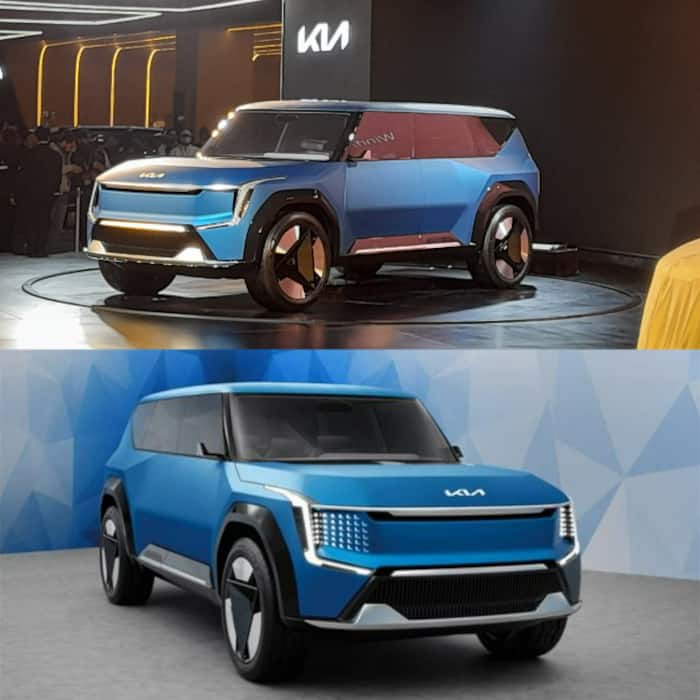 Made From Natural Wool Yarns And Fishnet Debris, Kia Reveals KV9 Electric SUV At Auto Expo | See ...