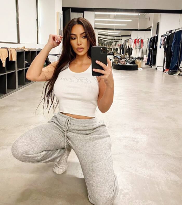 Kim Kardashian Looks Stunning in Beige Outfit
