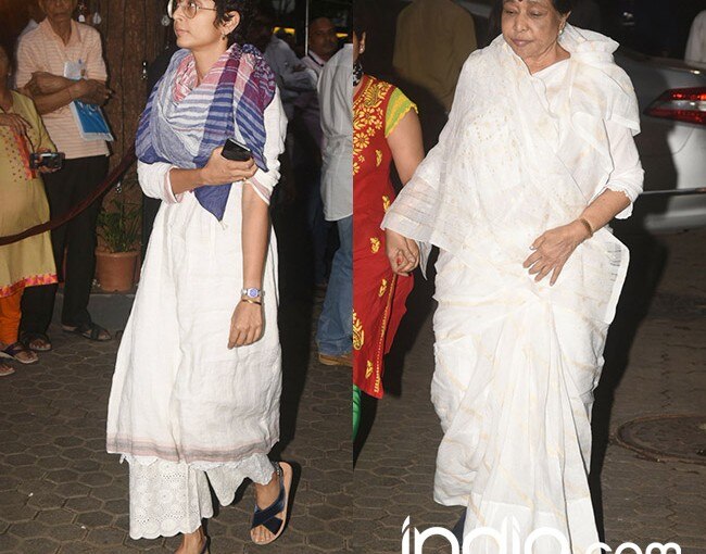 Kiran Rao and Asha Bhosle at Shashi Kapoor’s Chautha ceremony