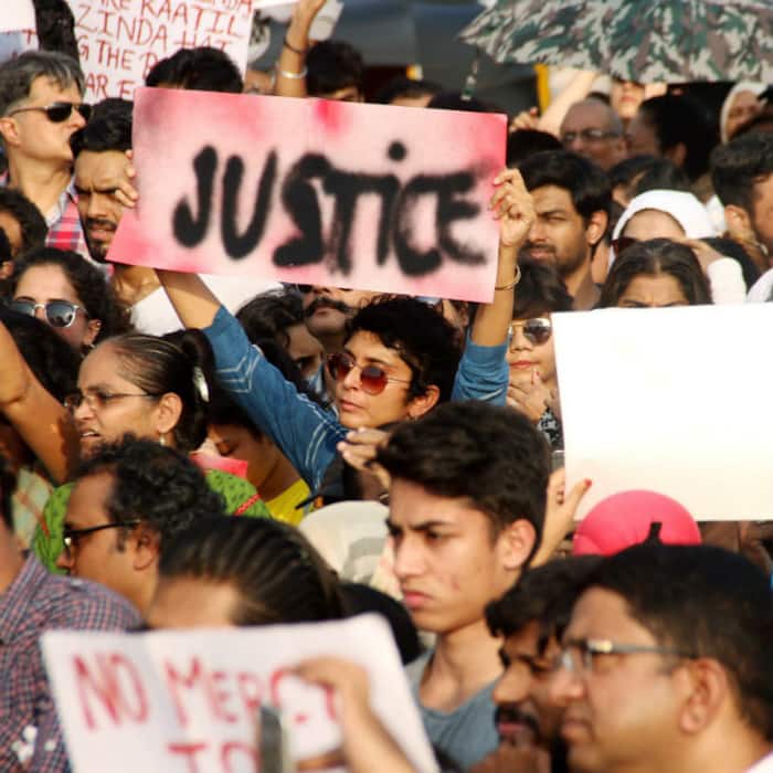 Aditi Rao Hydari, Twinkle Khanna protest against Unnao and Kathua rape ...
