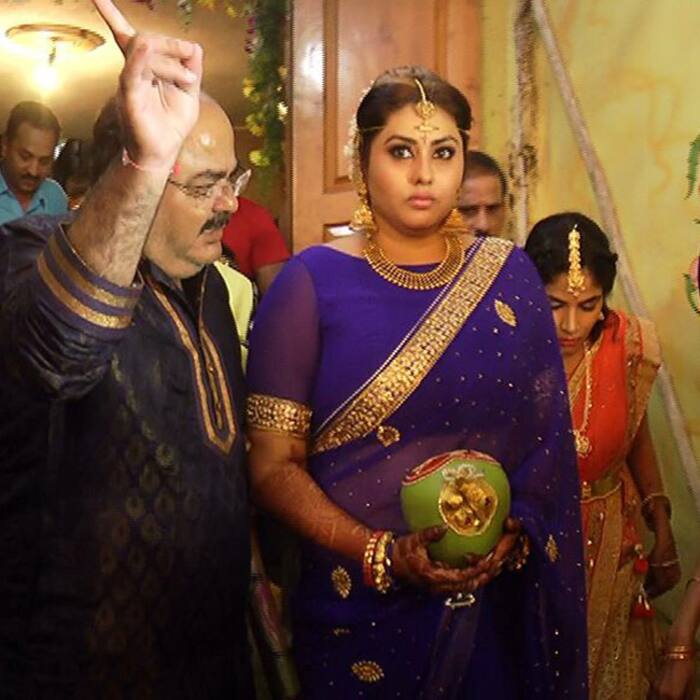 Kollywood actress Namitha during her wedding rituals