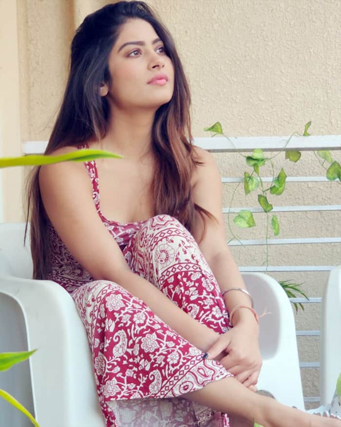 Krishna Mukherjee in Floral Dress