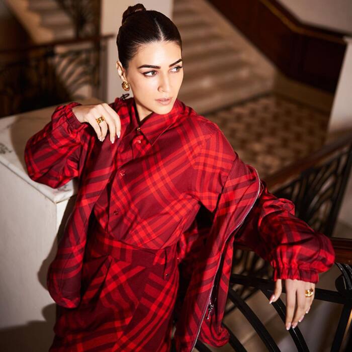 Kriti Sanon Looks Uber Cool In Striped Red Co Ord Set And Matching