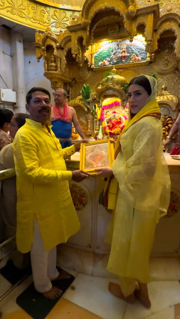 Photos: Kriti Sanon Shines Bright in Yellow Suit as She Visits ...