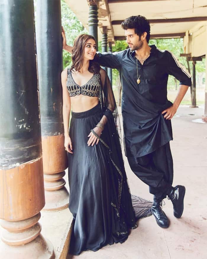 Ananya Panday looks breathtaking in a black lehenga and tiny blouse see ...