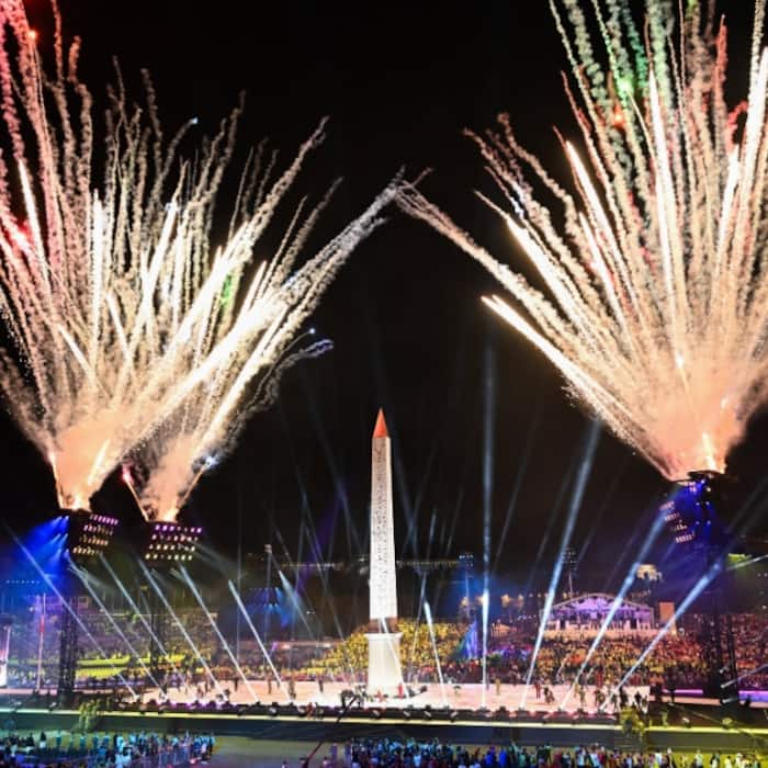 French Singer Lucky love in the Paralympics opening ceremony.