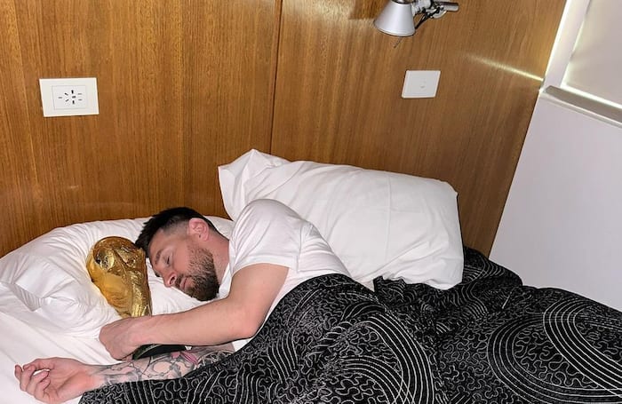 Lionel Messi Wakes Up Embracing World Cup Trophy In Bed | IN PICS
