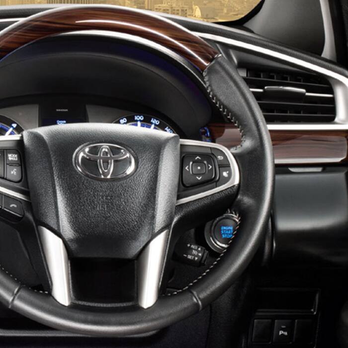 Toyota Innova Crysta features 7 inch touch screen infotainment system