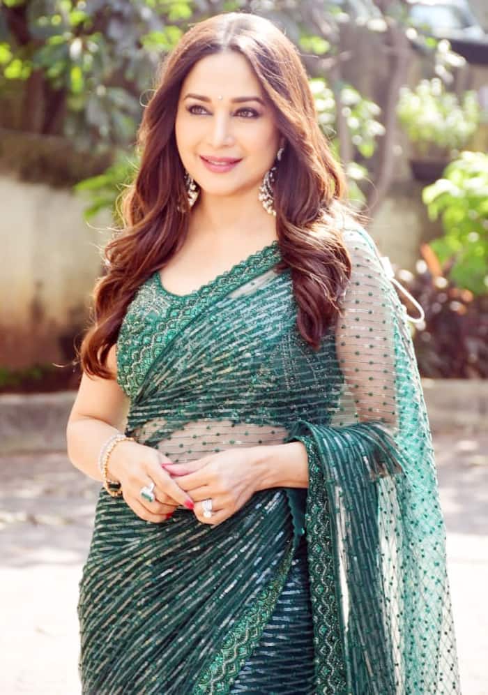 Madhuri Dixit in Sheer Green Saree Shows There Can Never be Anyone as ...