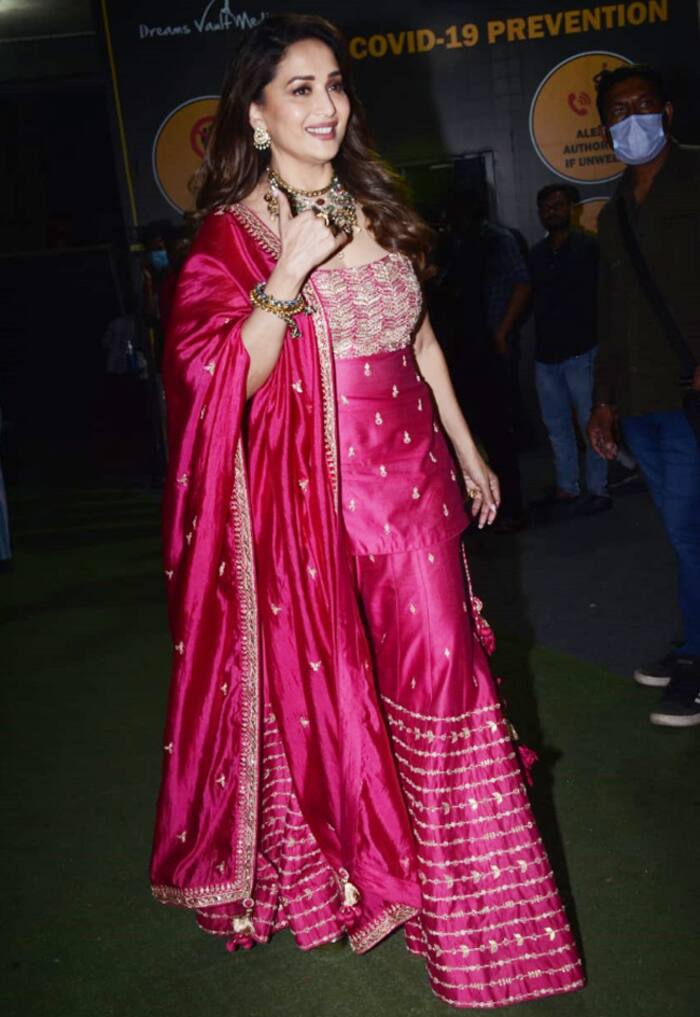 Madhuri Dixit Just Wore The Brightest Shade of Pink in Yet Another ...
