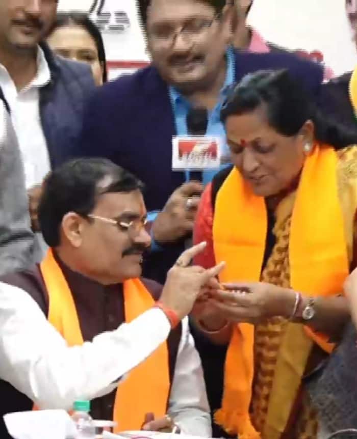 BJP Workers Celebrate As Party Heads For Victory In Three States