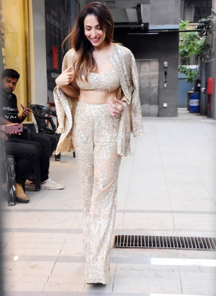 Malaika Arora Burns The Internet in Sexy Golden Sequin Pantsuit. See Pics
