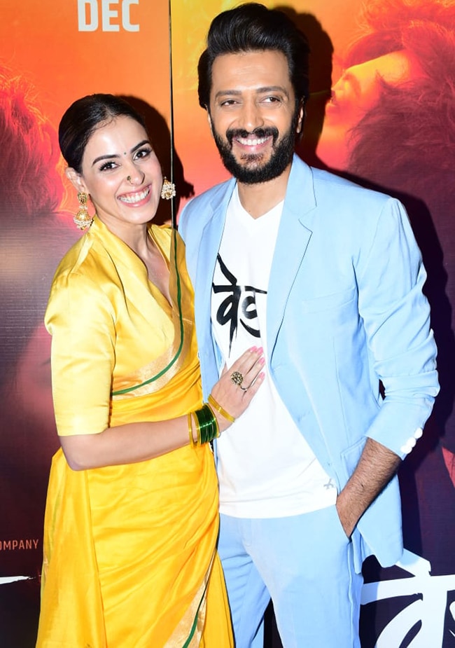 Marathi Film Ved Trailer Out: Genelia D'Souza Mesmerises in a Yellow Saree at Launch Event