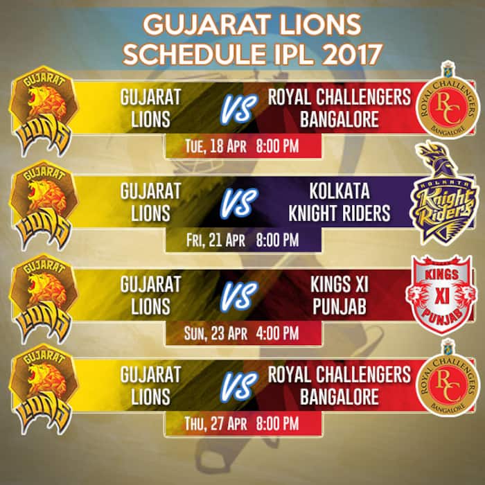 Vivo IPL 2017: Team wise schedule of matches for Indian Premier League ...