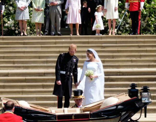 Members of the Royal Family saw The Duke and Duchess of Sussex off on a ...