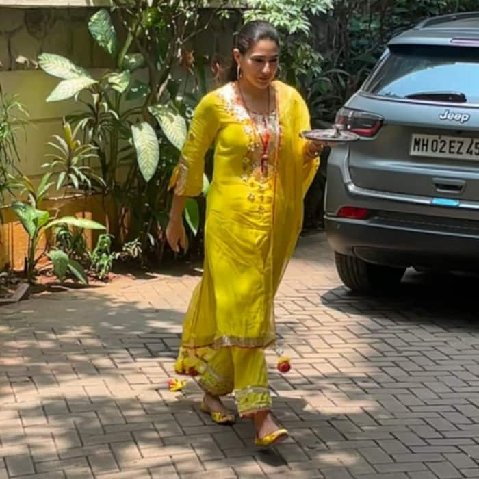 Sara Ali Khan Brings Sartorial Elegance in Yellow Suit Set With Vibrant ...