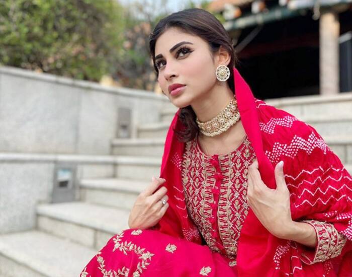 Mouni Roy’s Red Traditional Suit Worth Rs 33,600 is Perfect For The ...