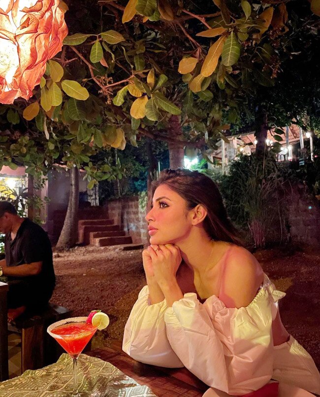 Hot Photos: Mouni Roy In A Ruffled White Crop Top And Skirt Looks