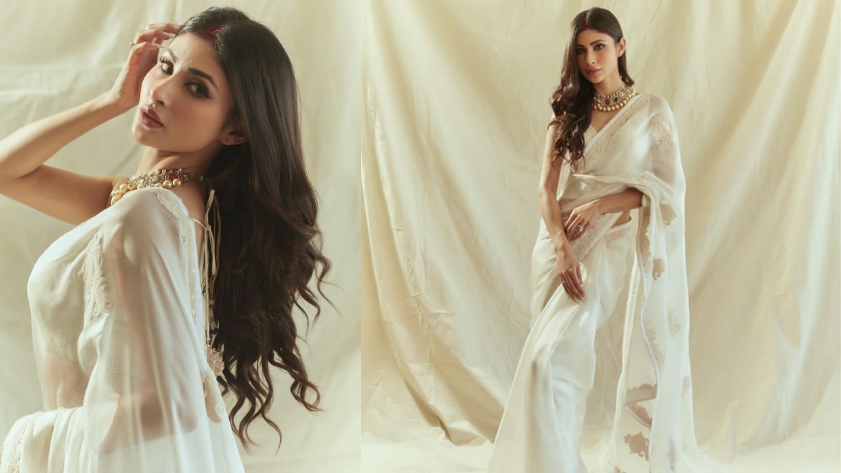 Mouni Roy is a Real Bengali Beauty as She Stuns in White Sheer Saree ...