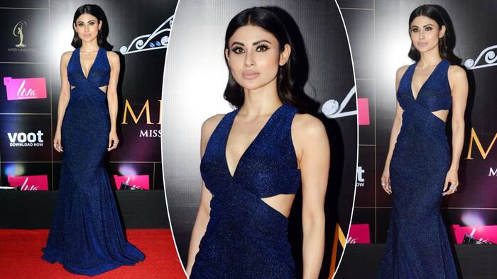 Mouni Roy is a Glam Goddess in Her Hot Blue Gown With Cut-Outs And ...