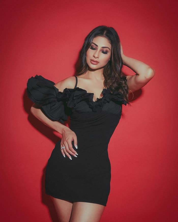 Mouni Roy Exudes Glamour in Hot Black Ruffle Mini Dress - See Viral Photos