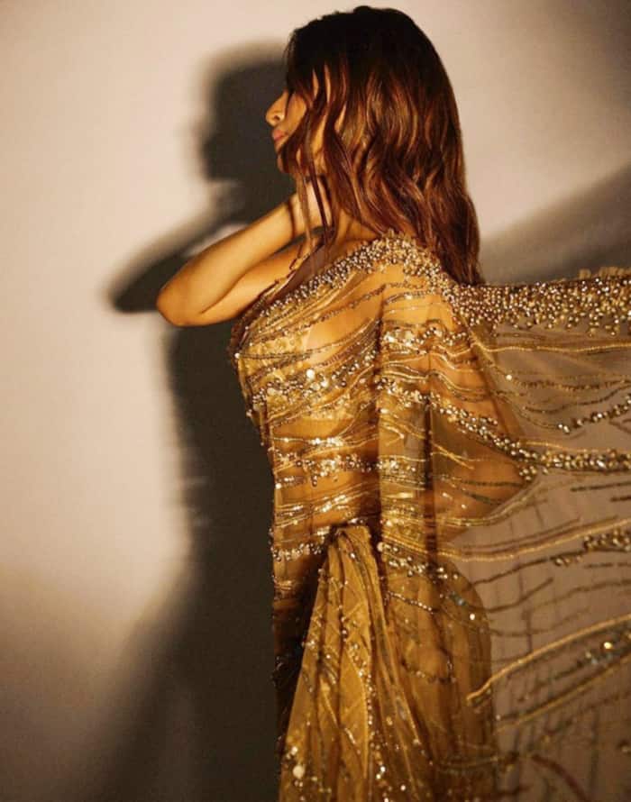 Mouni Roy Goes Sultry In Body-Hugging Sheer Golden Dress As She Poses ...