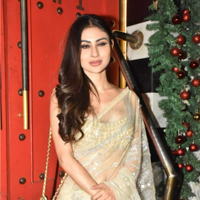 Mouni Roy's Beautiful Pictures in a Golden Saree