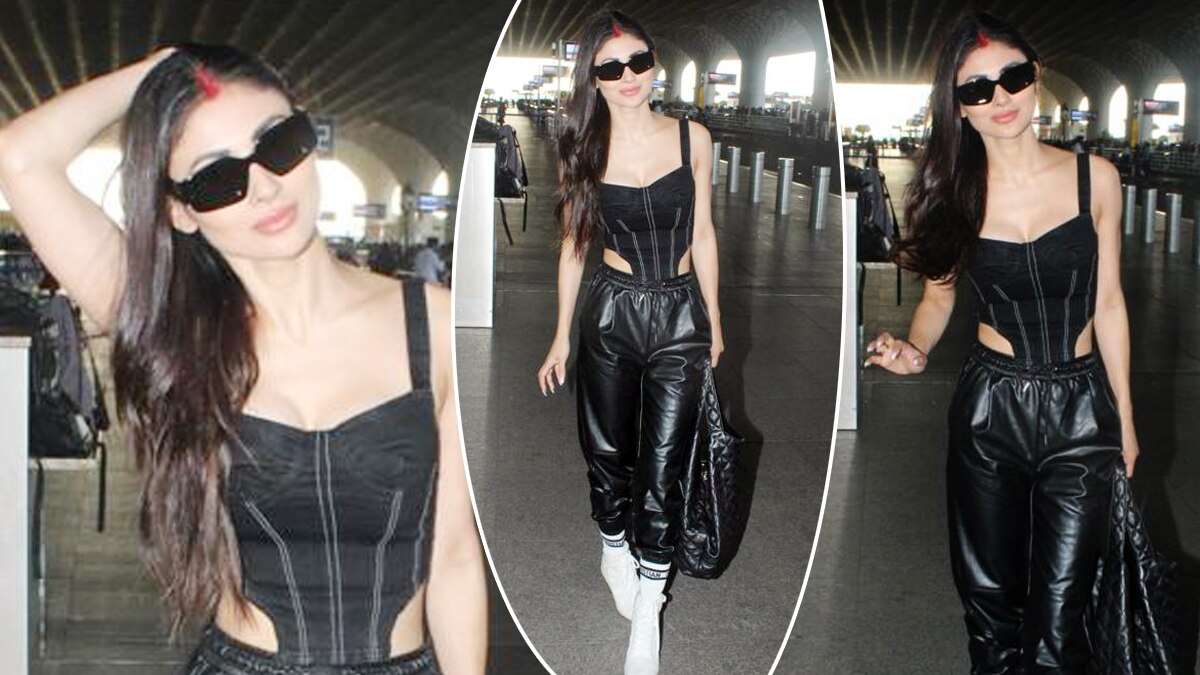 Mouni Roy Flaunts Sindoor In Her Stylish All-Black Airport Look- See ...
