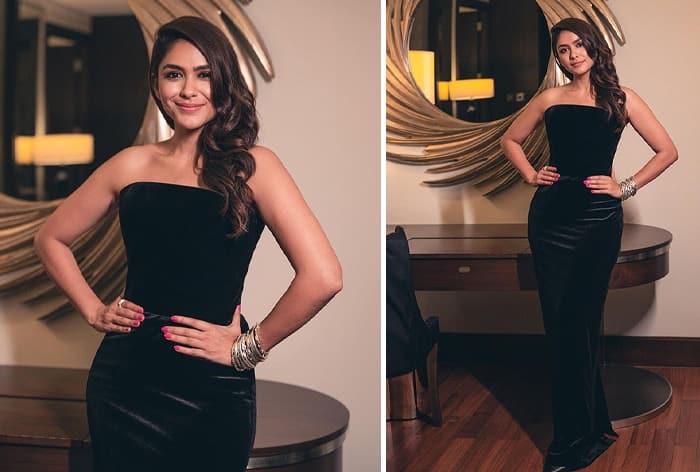 Mrunal Thakur is a Bewitching Timeless Beauty in Black Velvet Off ...
