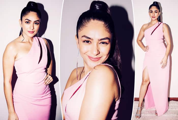 Mrunal Thakur Looks Like Real-Life Barbie Doll in Pink One-Shoulder ...