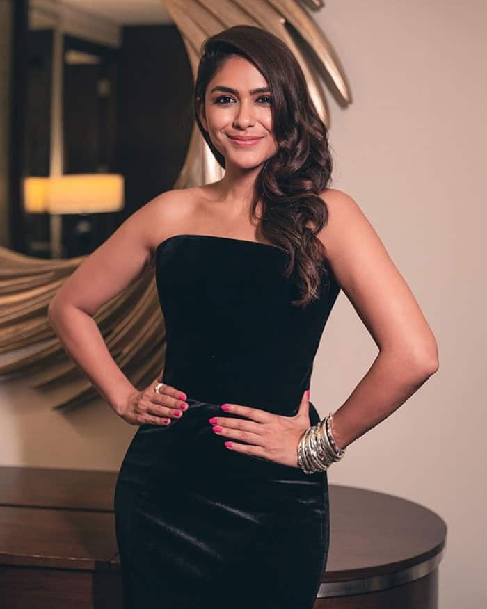 Mrunal Thakur is a Bewitching Timeless Beauty in Black Velvet Off ...