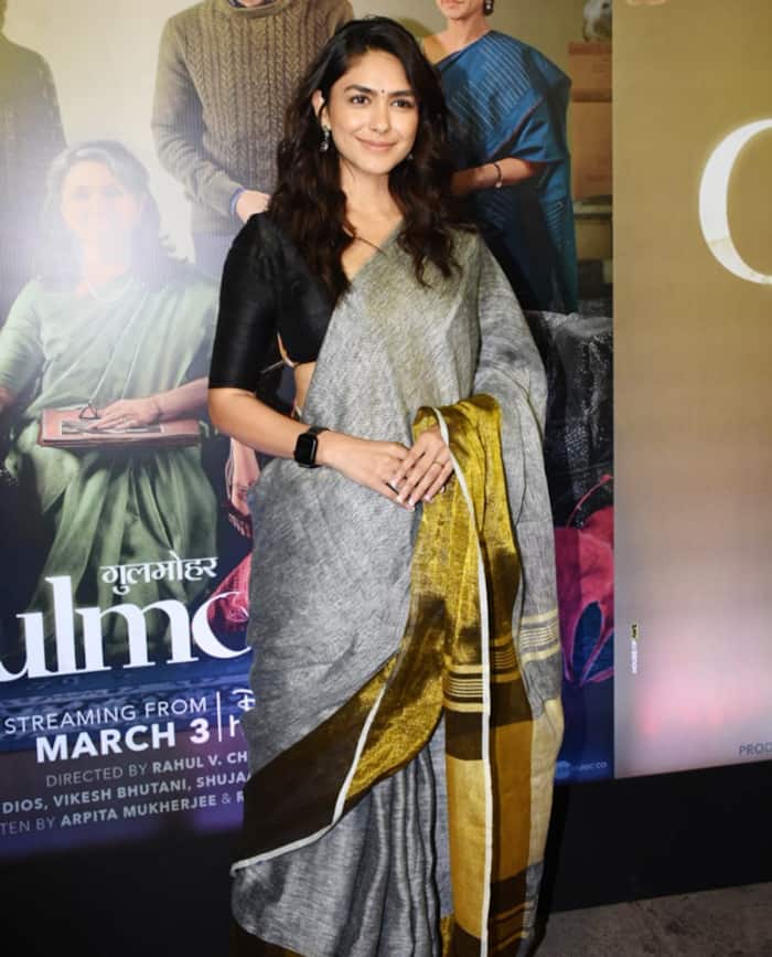 Mrunal Thakur Mesmerises Her Fans in a Simple Saree With Jhumkas And ...