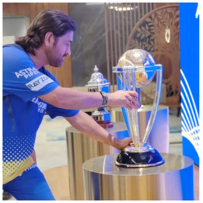 MS Dhoni Reunites With 2011 World Cup Trophy – PICTURES